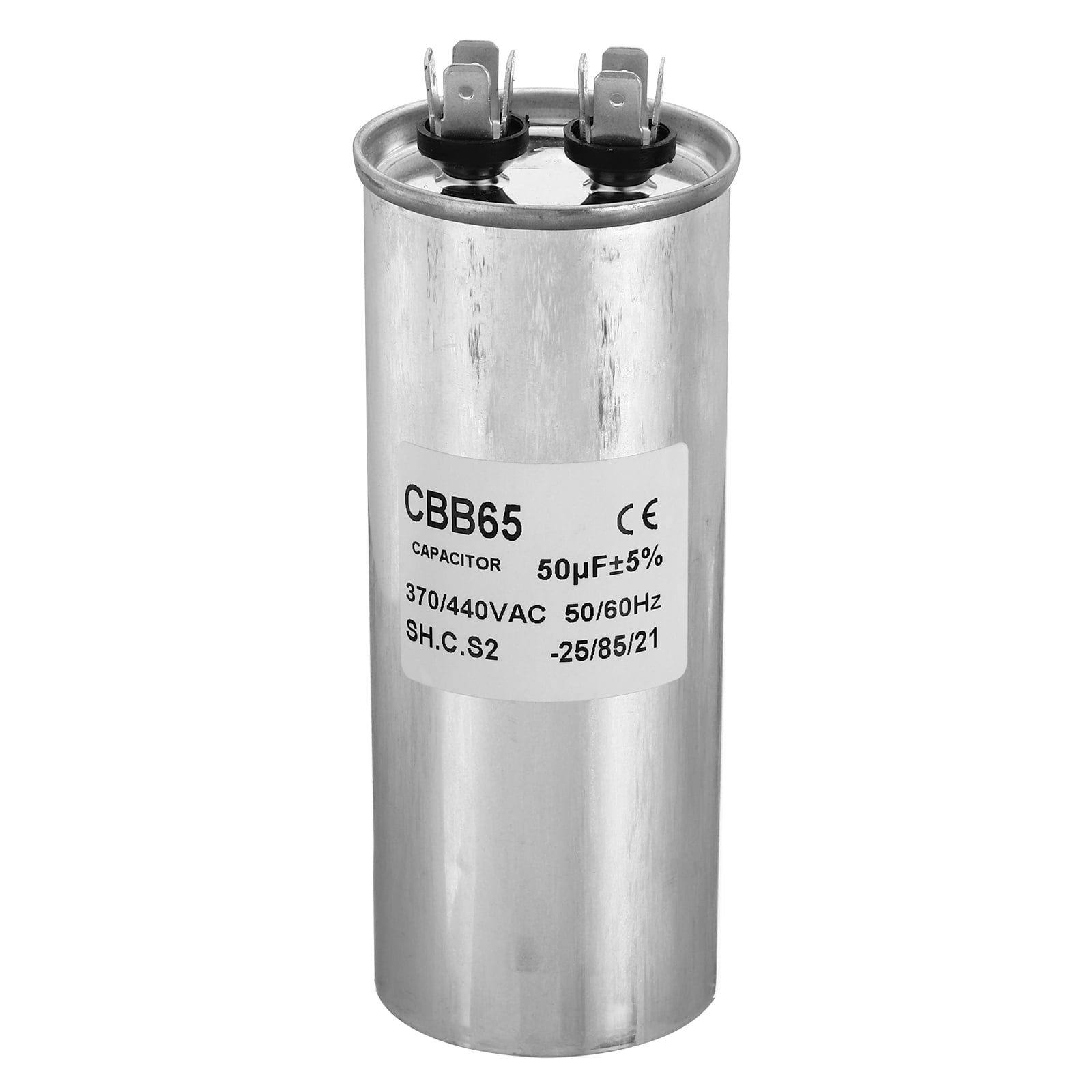 Uxcell CBB65 50uF Run Capacitor,50mfd 1Pcs AC 370/440V Aluminum Case ...
