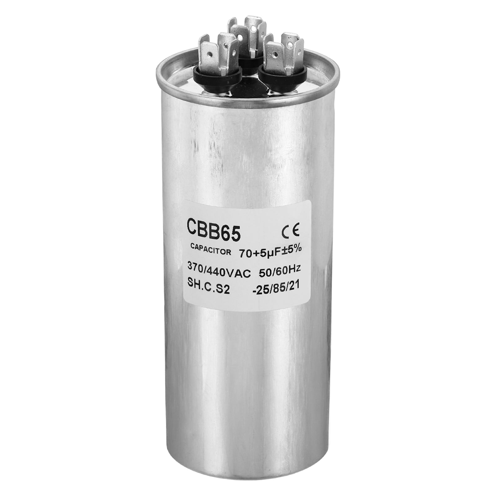 Uxcell CBB65 70+5uF Run Capacitor,70+5mfd AC 370/440V Aluminum Case with 3 Terminal - Walmart.com