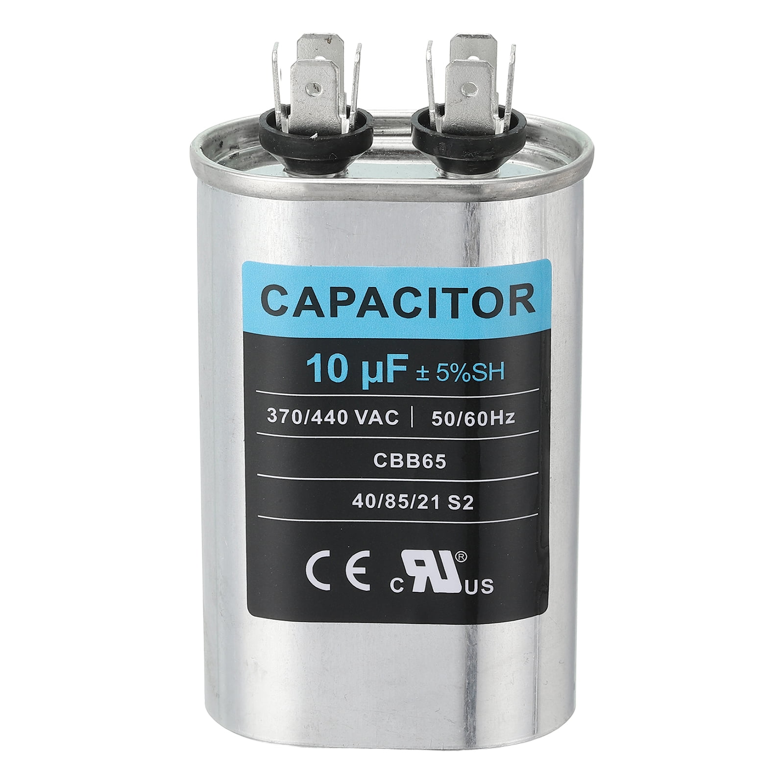 Uxcell CBB65 Capacitor, 10uF 370-440 VAC 50/60Hz Aluminium CBB65 Air Conditioner Motor Starting ...