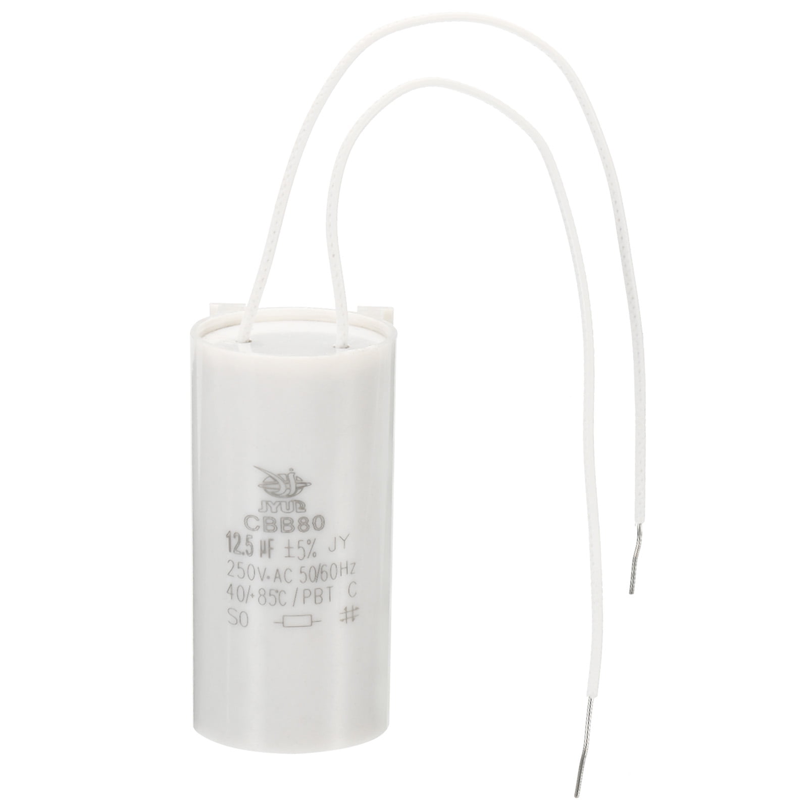 Uxcell CBB80 12.5uf Running Capacitor,AC 250V 2 Wires 50/60Hz Cylinder 60x30mm for Water Pumps ...