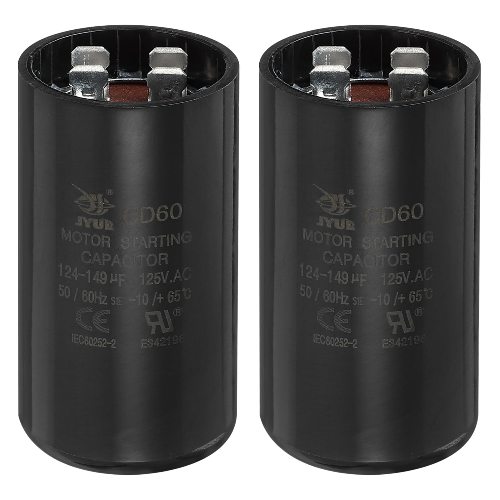 Uxcell CD60 Capacitor 124-149 UF/Mfd, 125 VAC CD60 Run Motor Start ...