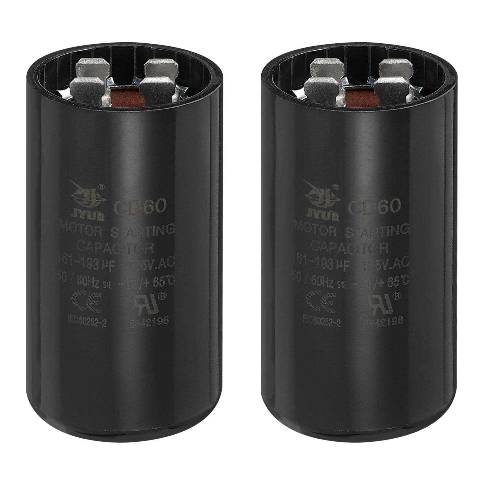 Uxcell CD60 Capacitor 161-193 UF/Mfd, 125 VAC CD60 Run Motor Start ...