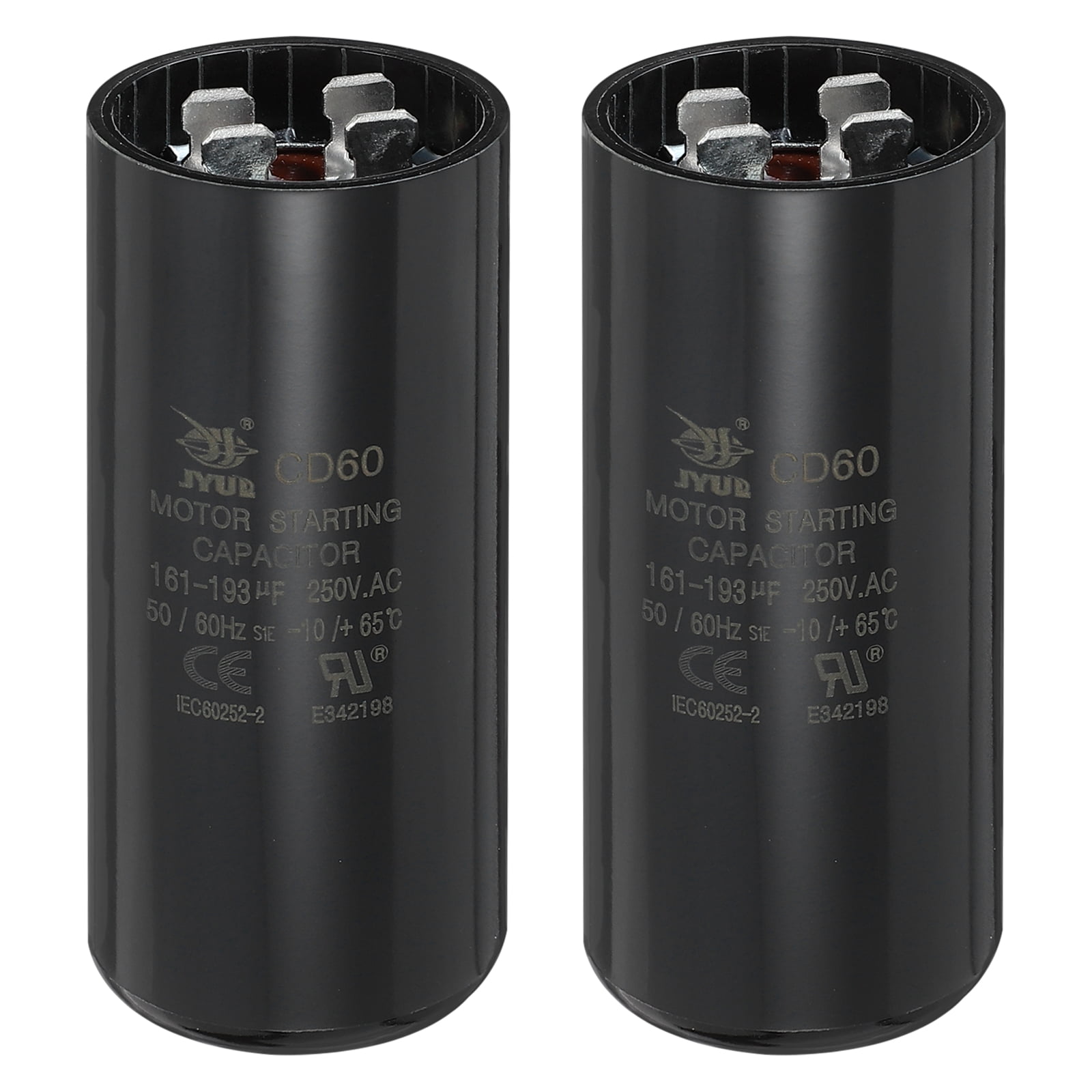 Uxcell CD60 Capacitor 161-193 UF/Mfd, 250 VAC CD60 Run Motor Start ...