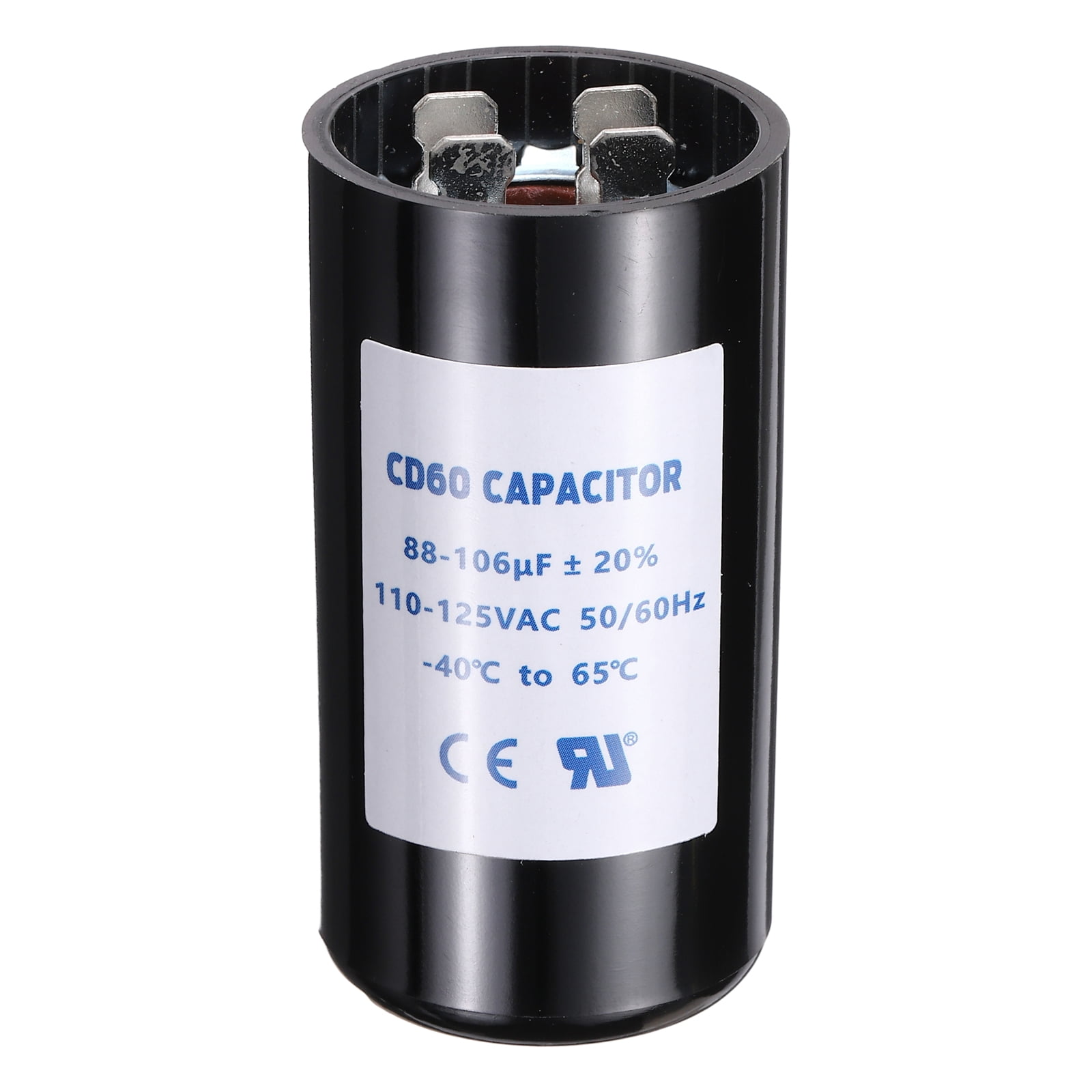 Uxcell CD60 Capacitor 88-106 UF/Mfd, 110-125 VAC for Electric Fan Motor ...
