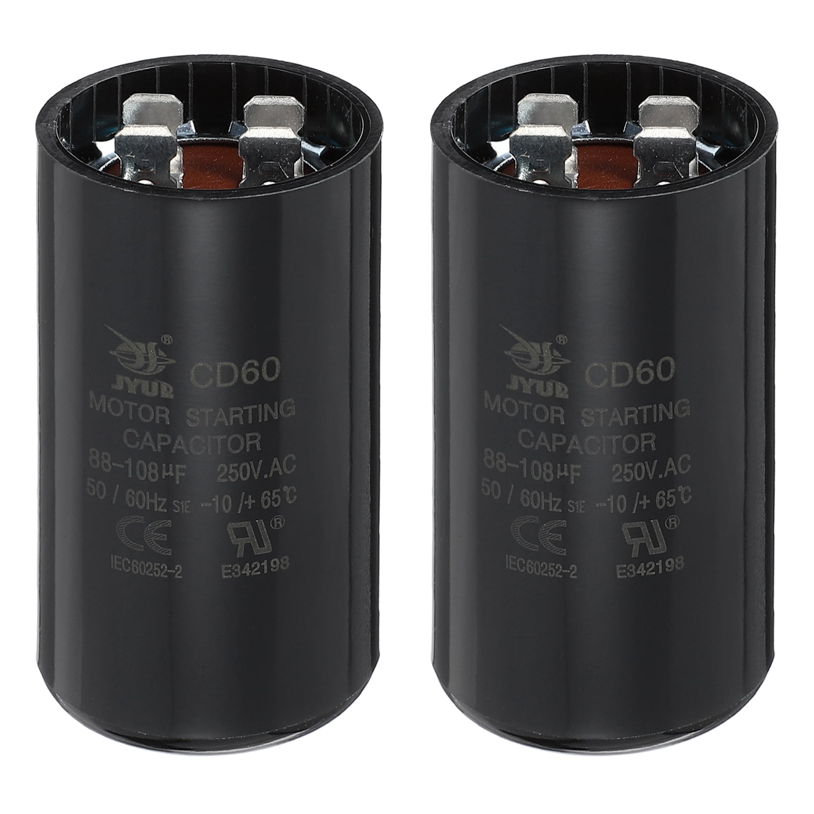 Uxcell CD60 Capacitor 88-108 UF/Mfd, 250 VAC CD60 Run Motor Start ...
