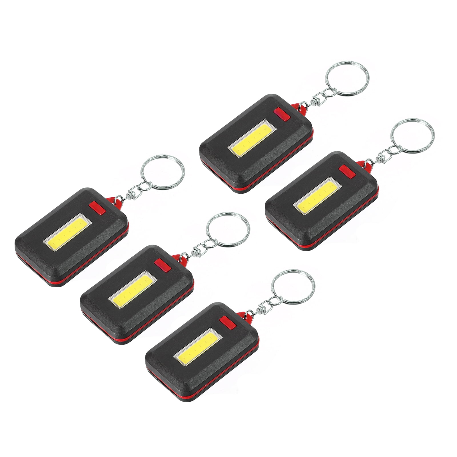 Uxcell COB Keychain Flashlight, 5 Pack Portable Mini LED Key Tough with ...