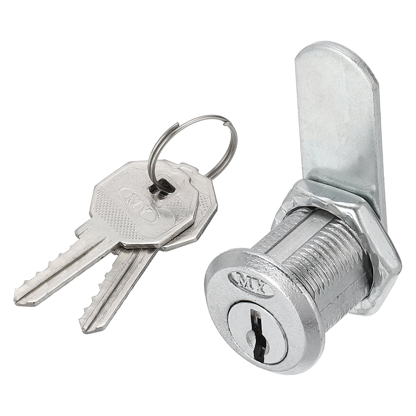Uxcell Cabinet Cam Lock Keyed Alike 20mm Cylinder Chrome Drawer Locks ...