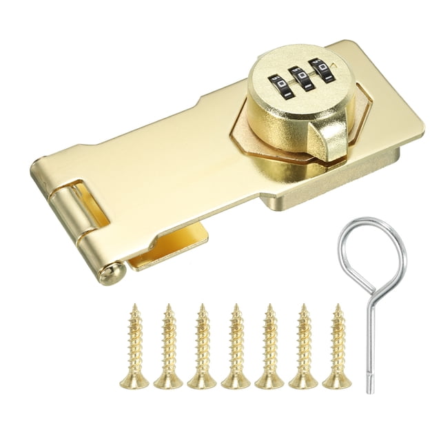 Uxcell Cabinet Combination Lock, Three Hole Cabinet Password Hasp Locks ...