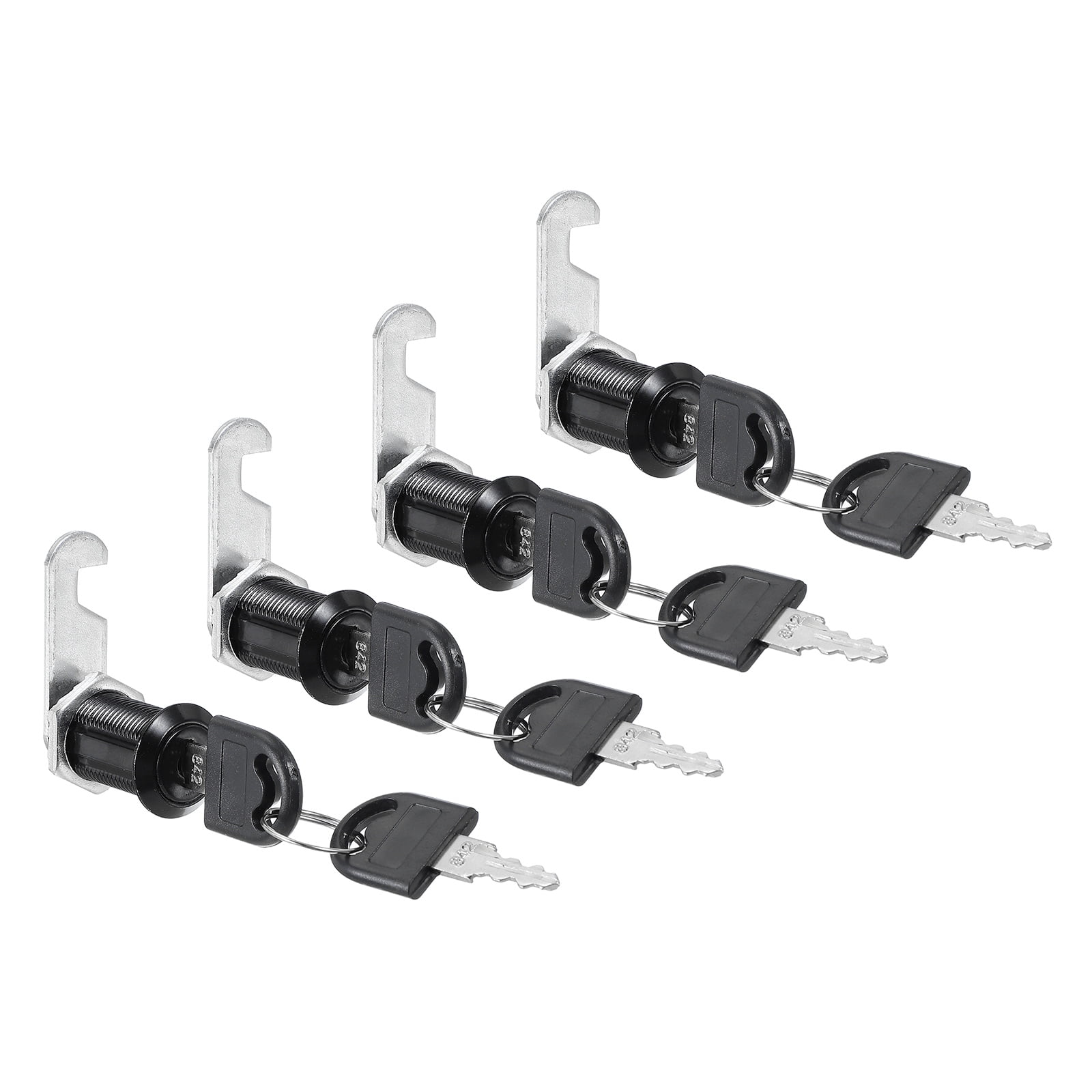 Uxcell Cabinet Drawer Lock with Keys 4 Pcs 1-1/6" (30mm) Keyed Zinc ...