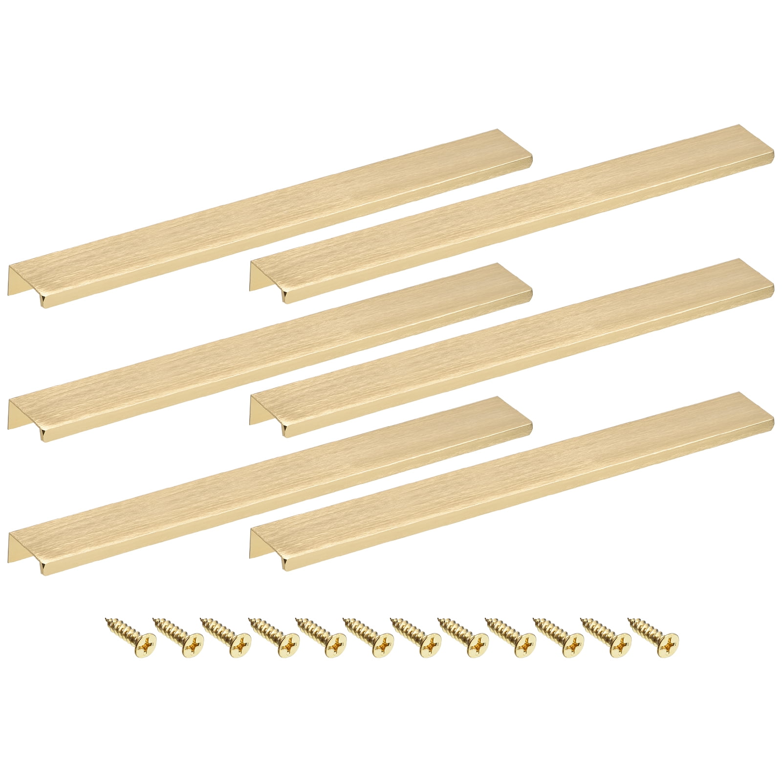 Uxcell Cabinet Finger Edge Pull, 10pcs 300mm/11.81 Aluminum Alloy Back ...