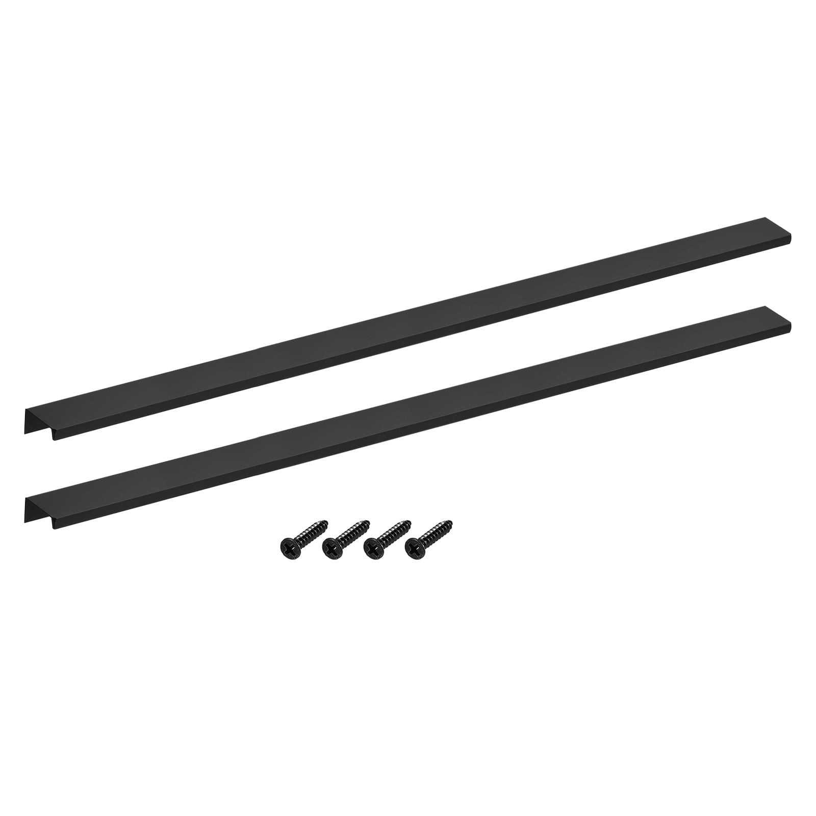 Uxcell Cabinet Finger Edge Pull, 2pcs 600mm/23.62 Aluminum Alloy Back ...