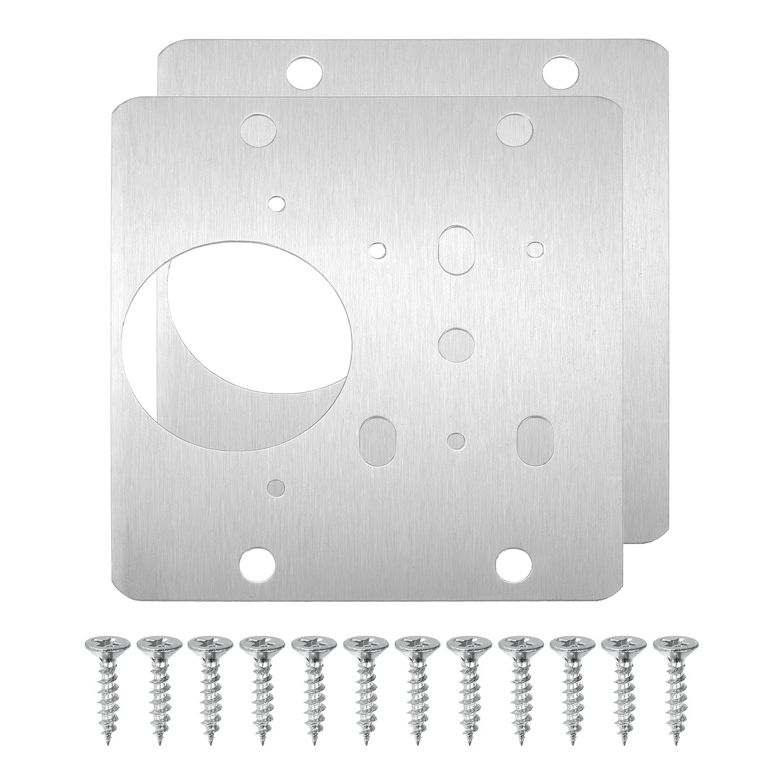 Uxcell Cabinet Hinge Repair Plate, 2 Set 85mm/3.35" Stainless Steel ...