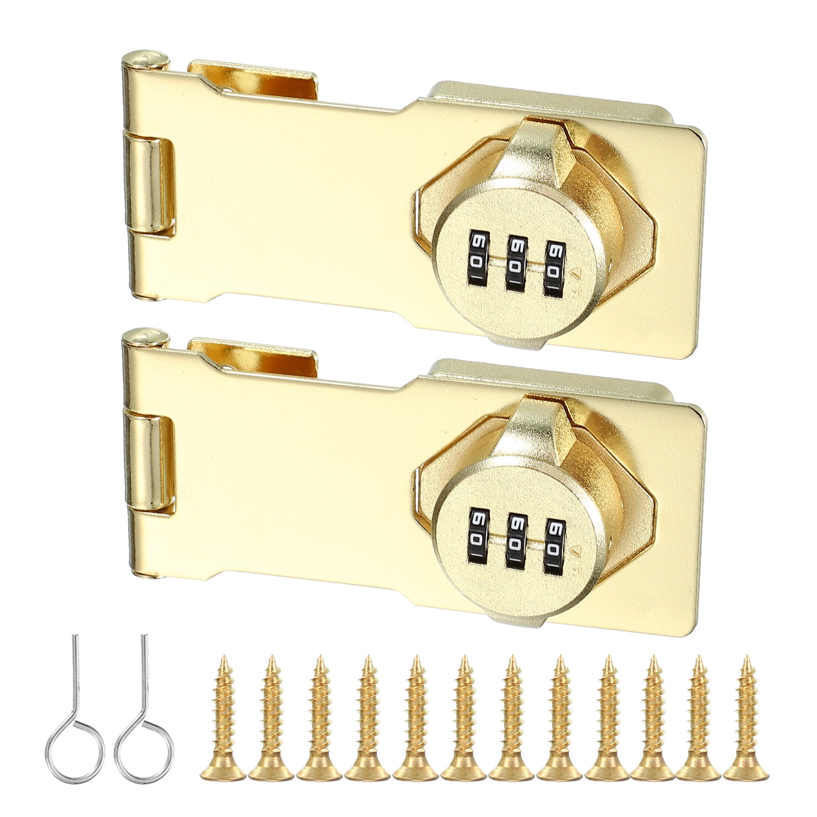Uxcell Cabinet Password Hasp Lock 3-Digit 180 Degree Barn Door Lock ...