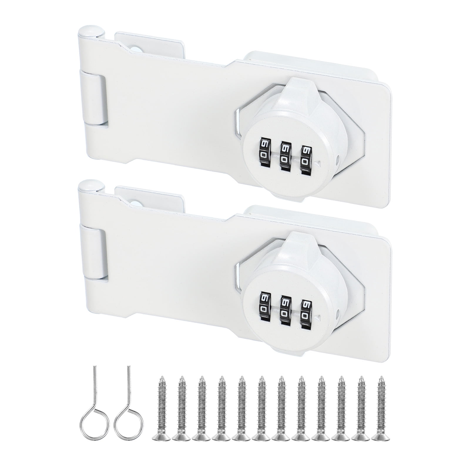 Uxcell Cabinet Password Hasp Lock 3-Digit 180 Degree Barn Door Lock ...