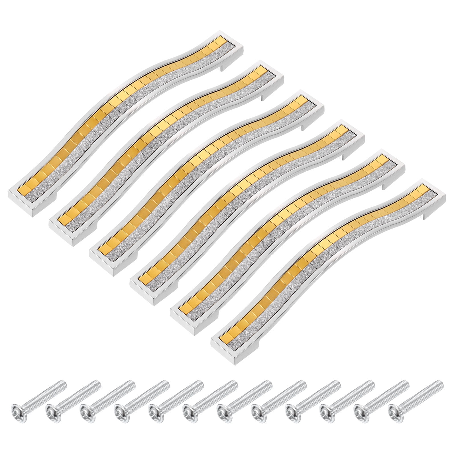 Uxcell Cabinet Pulls Drawer Handle 128mm Hole Centers Alloy Crystal ...