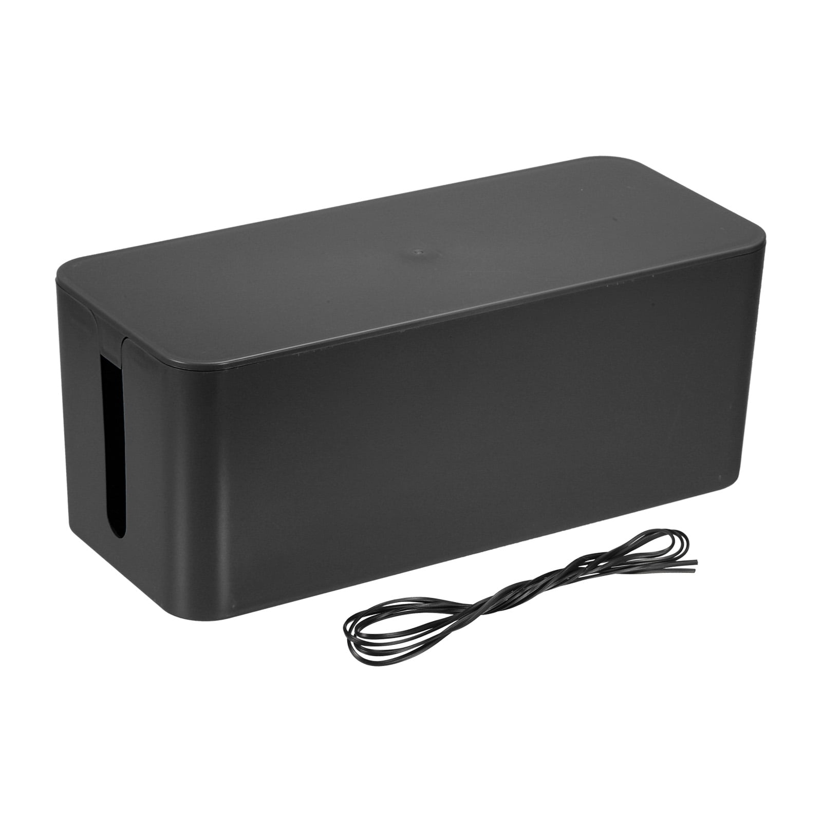 Uxcell Cable Management Box PP Cord Organizer Box w Tie to Hide Wires & Power Strips for Home ...
