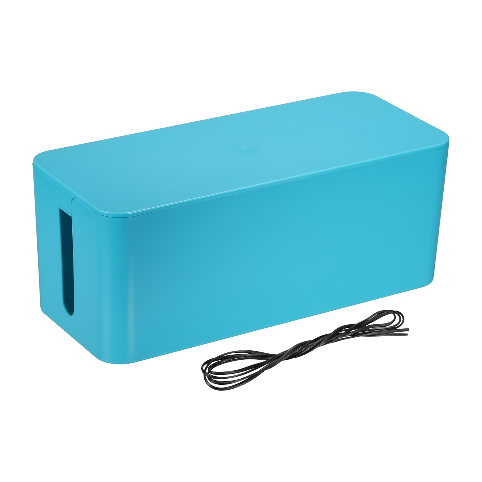 Uxcell Cable Management Box PP Cord Organizer Box w Tie to Hide Wires & Power Strips for Home ...
