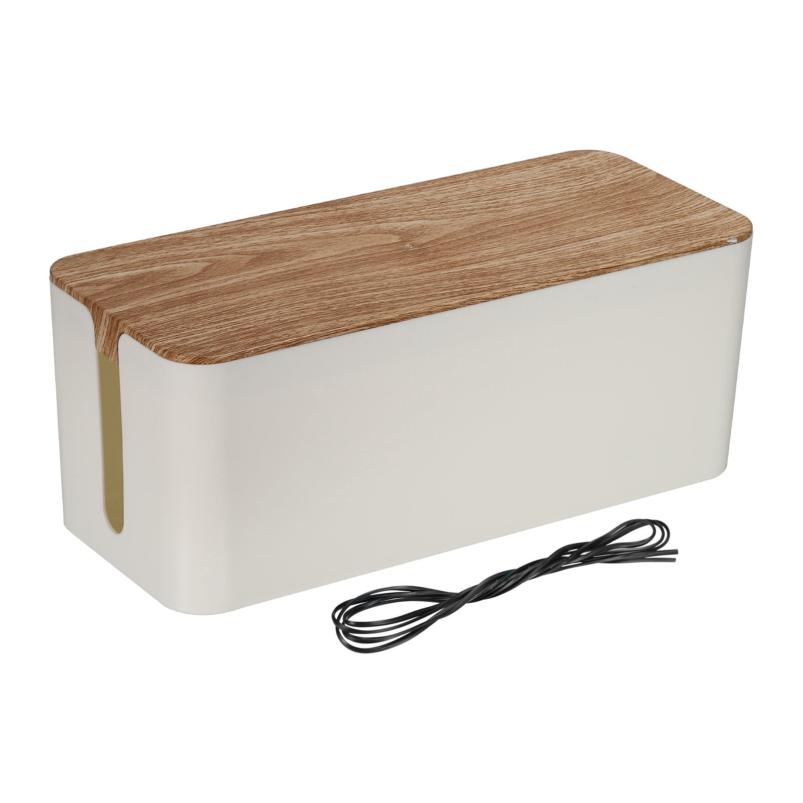 Uxcell Cable Management Box PP Cord Organizer Box w Tie to Hide Wires ...