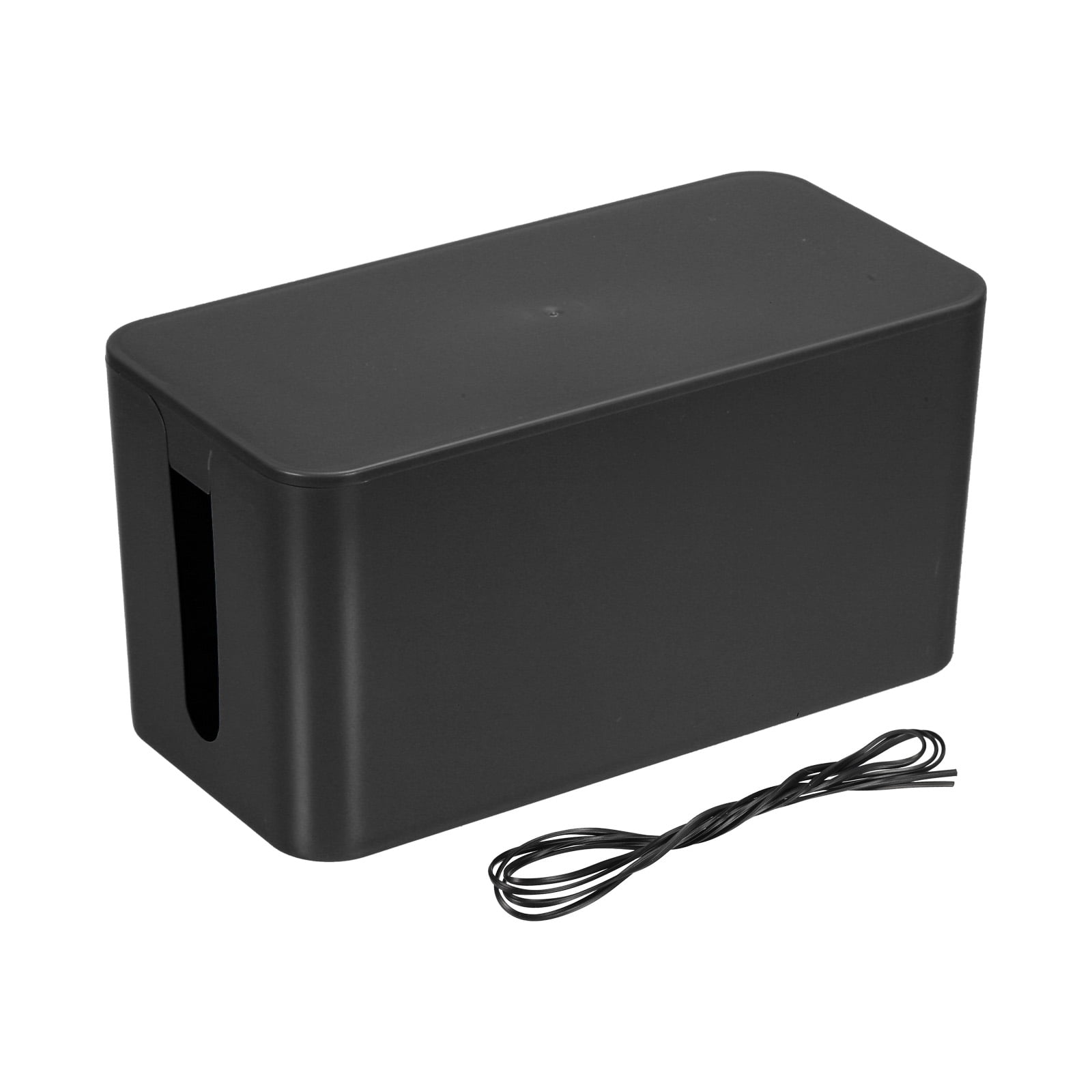Uxcell Cable Management Box PP Cord Organizer Box w Tie to Hide Wires & Power Strips for Home ...