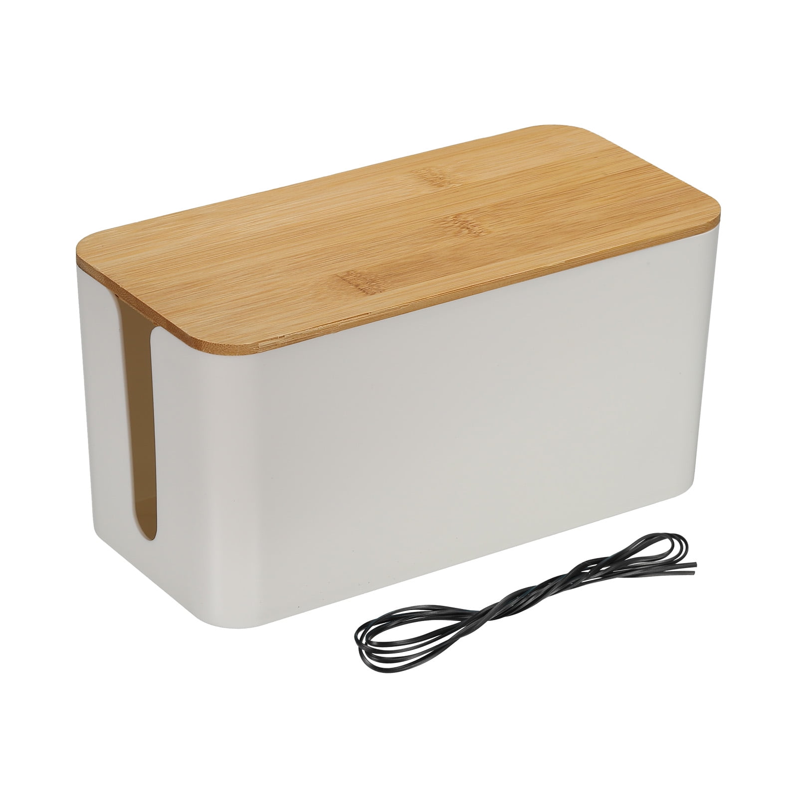 Uxcell Cable Management Box PP Cord Organizer Box w Tie to Hide Wires ...