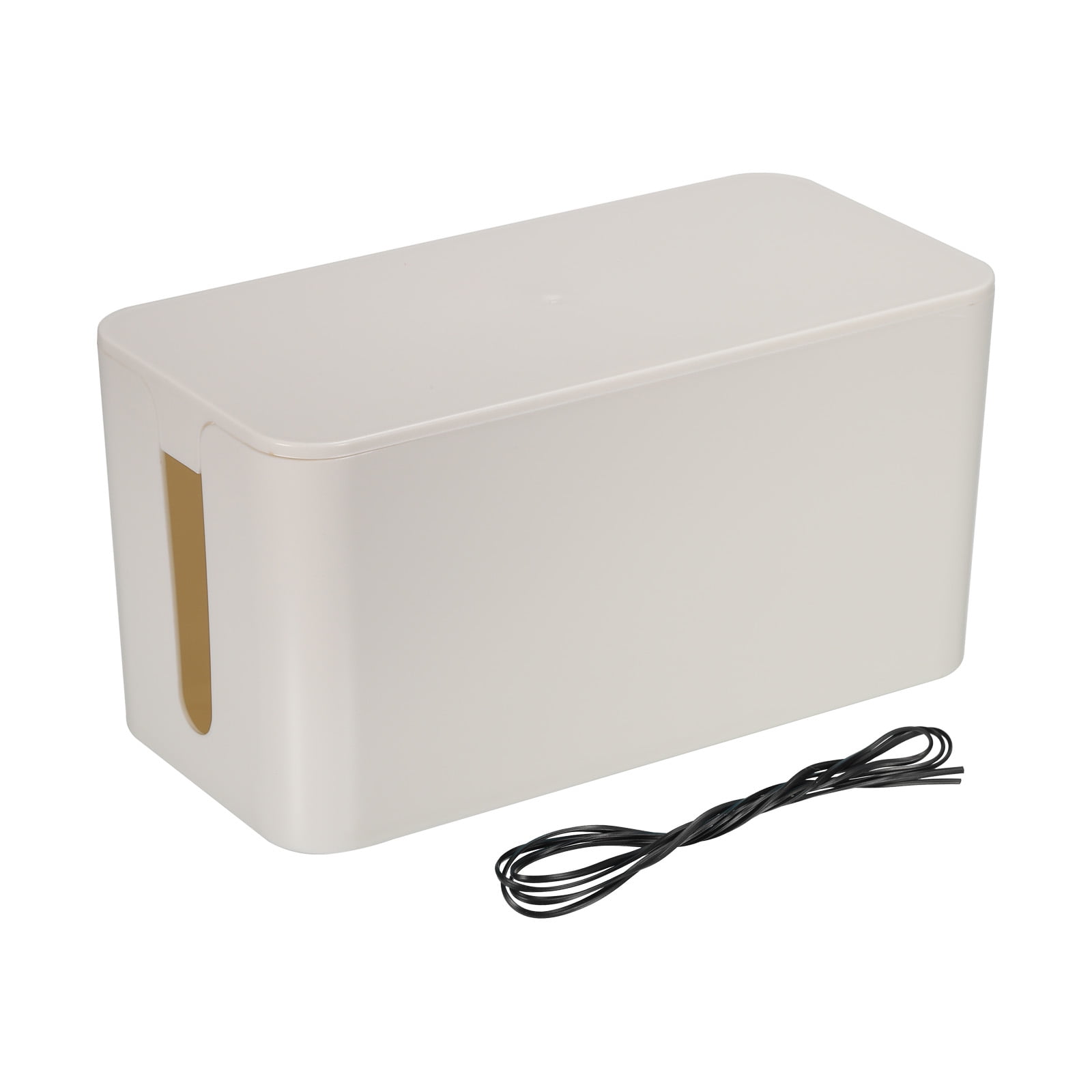 Uxcell Cable Management Box PP Cord Organizer Box w Tie to Hide Wires ...