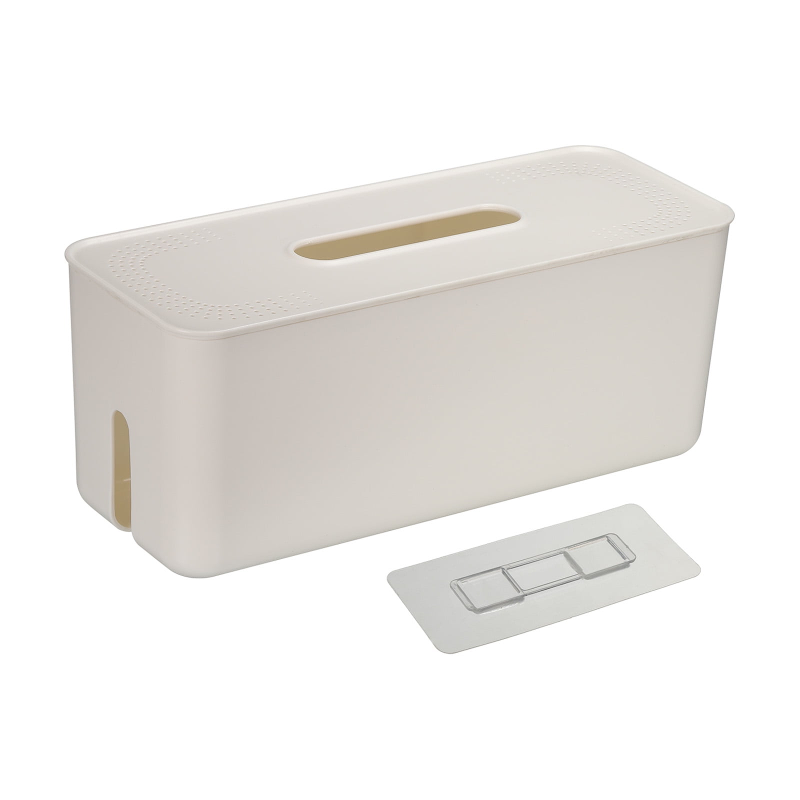 Uxcell Cable Management Box Wall Mounted PS Cord Organizer Box to Hide Wires & Power Strips for ...