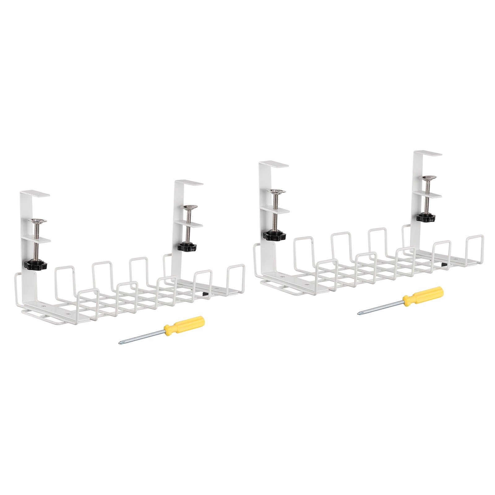 Uxcell Cable Management Tray Under Desk, 2 Pack Wire Management Rack ...