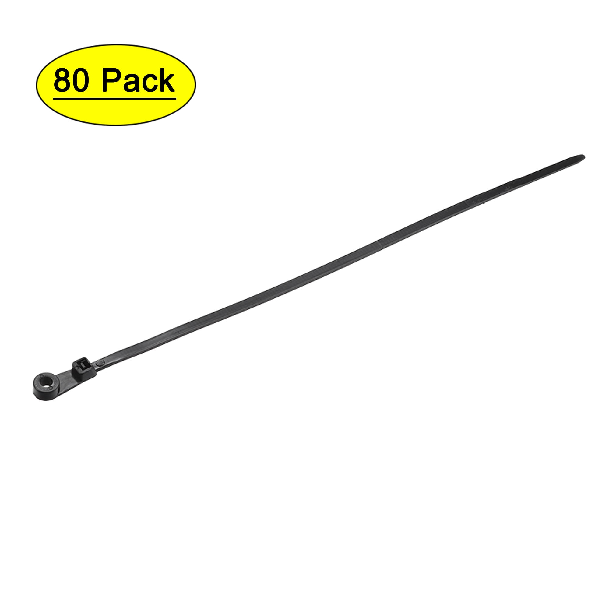 Uxcell Cable Zip Ties Mount Head Cable Zip Ties Screw Hole Nylon Wire ...