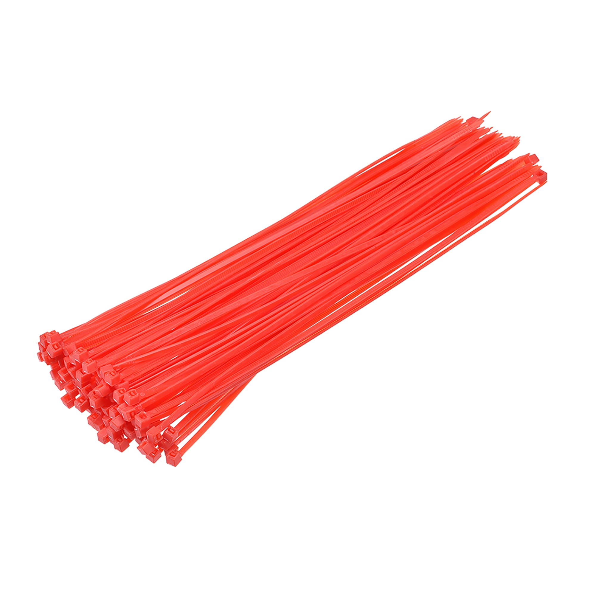 Uxcell Cable Zip Ties Plastic Self-Locking Nylon Tie Cables Wrap, Red ...