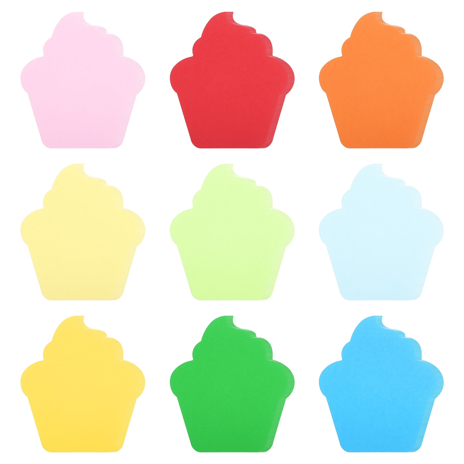 Uxcell Cake Cutouts, 72 Pack Paper Cakes, Colorful Cake Cutout for ...