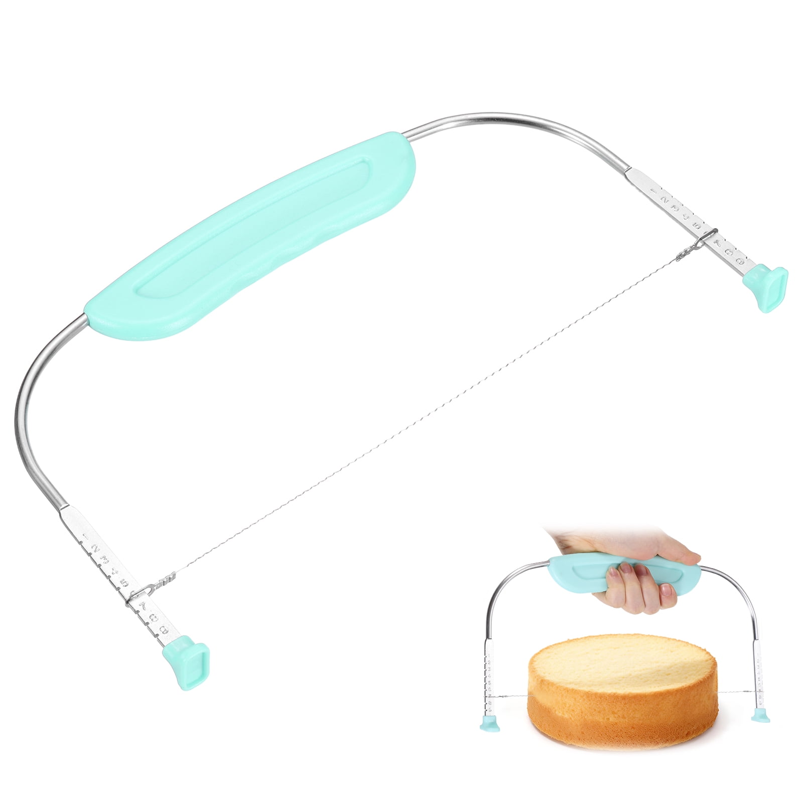 Uxcell Cake Cutter Slicer Leveler, Cake Slicer with Plastic Handle ...