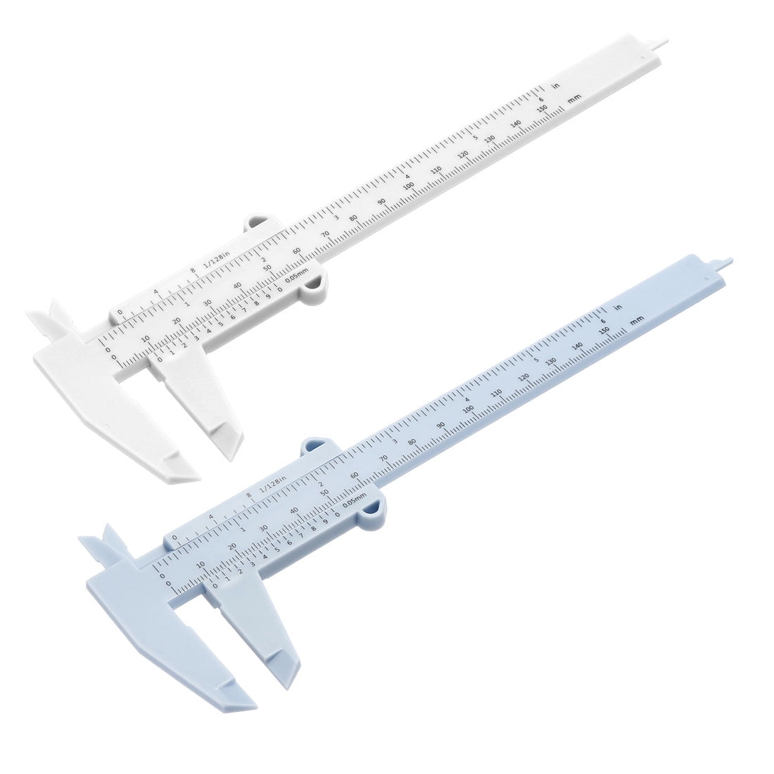 Uxcell Caliper 150mm 6 inch Metric Plastic Measuring Tool White Blue 1 ...