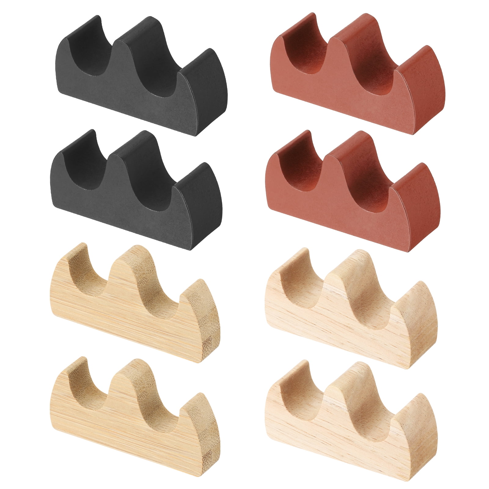 Uxcell Calligraphy Brush Holder, 8 Pack 2 Ports Wood/Bamboo Chinese ...