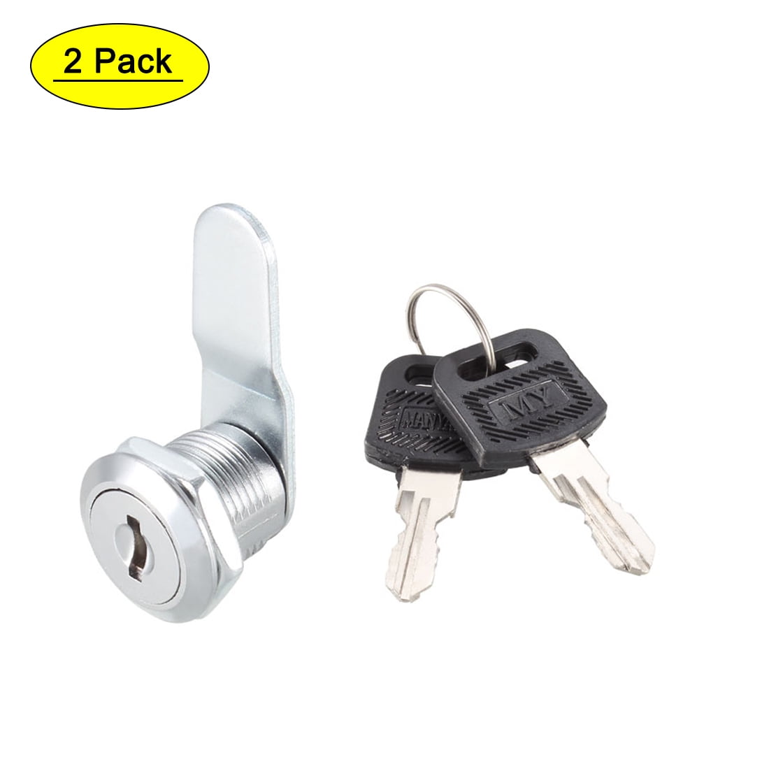 Uxcell Cam Lock 16mm Cylinder Long Fit on Max 5/16-inch Panel Keyed ...