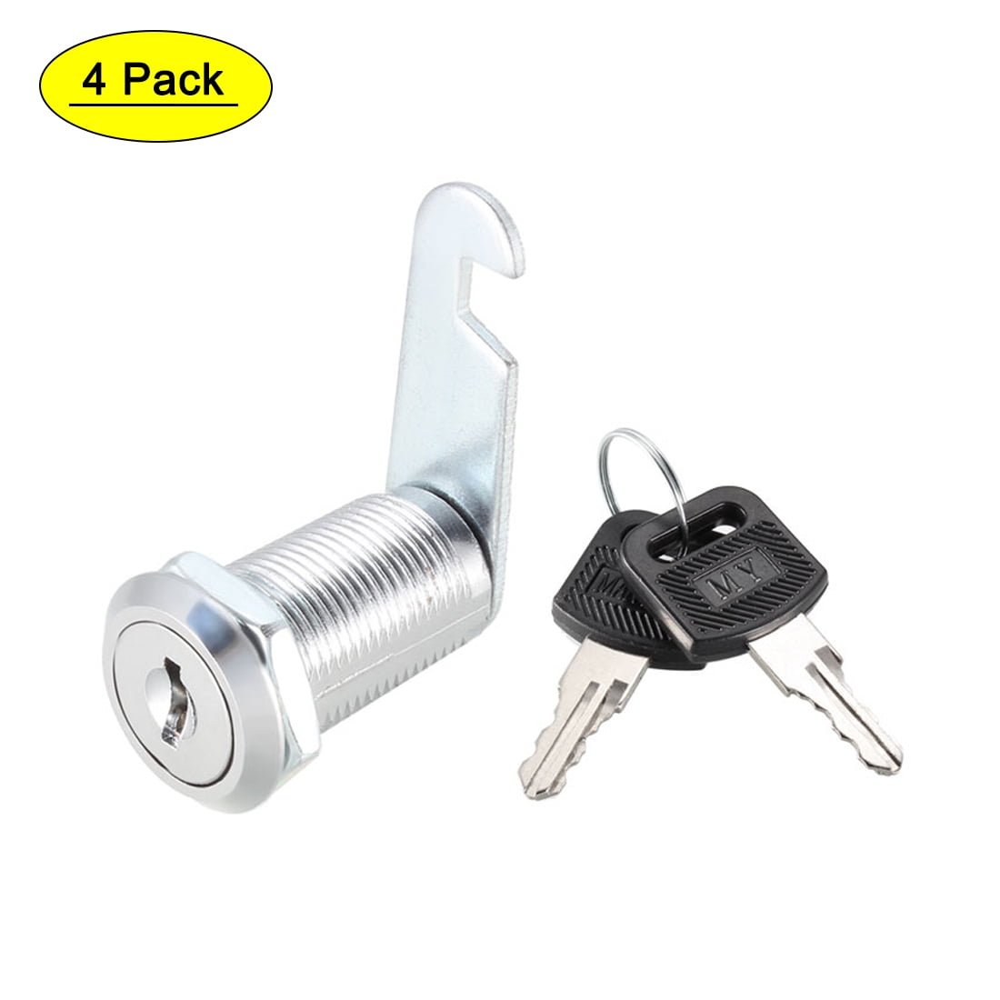 Uxcell Cam Lock 30mm Cylinder Long Fit Up to 7/8-inch Thick Panel Keyed ...