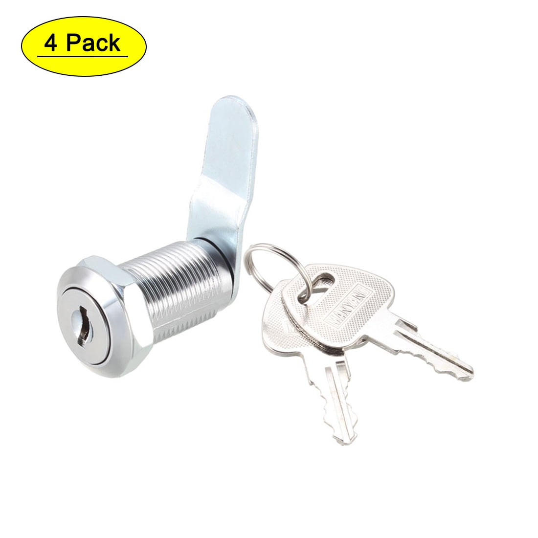 Uxcell Cam Locks 30mm Cylinder Long Fit on Max 7/8-inch Panel Keyed ...