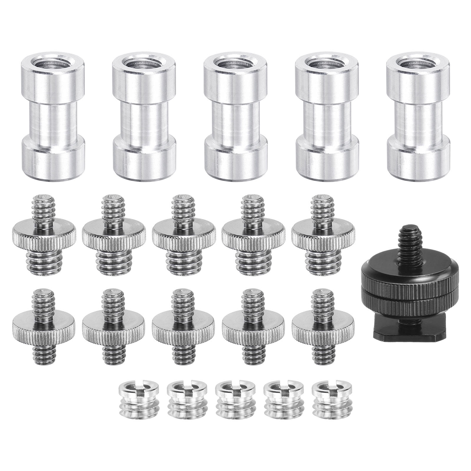 Uxcell Camera Screw Mount Set, Double Threaded Screw, 1/4 Inch to 1/4 ...