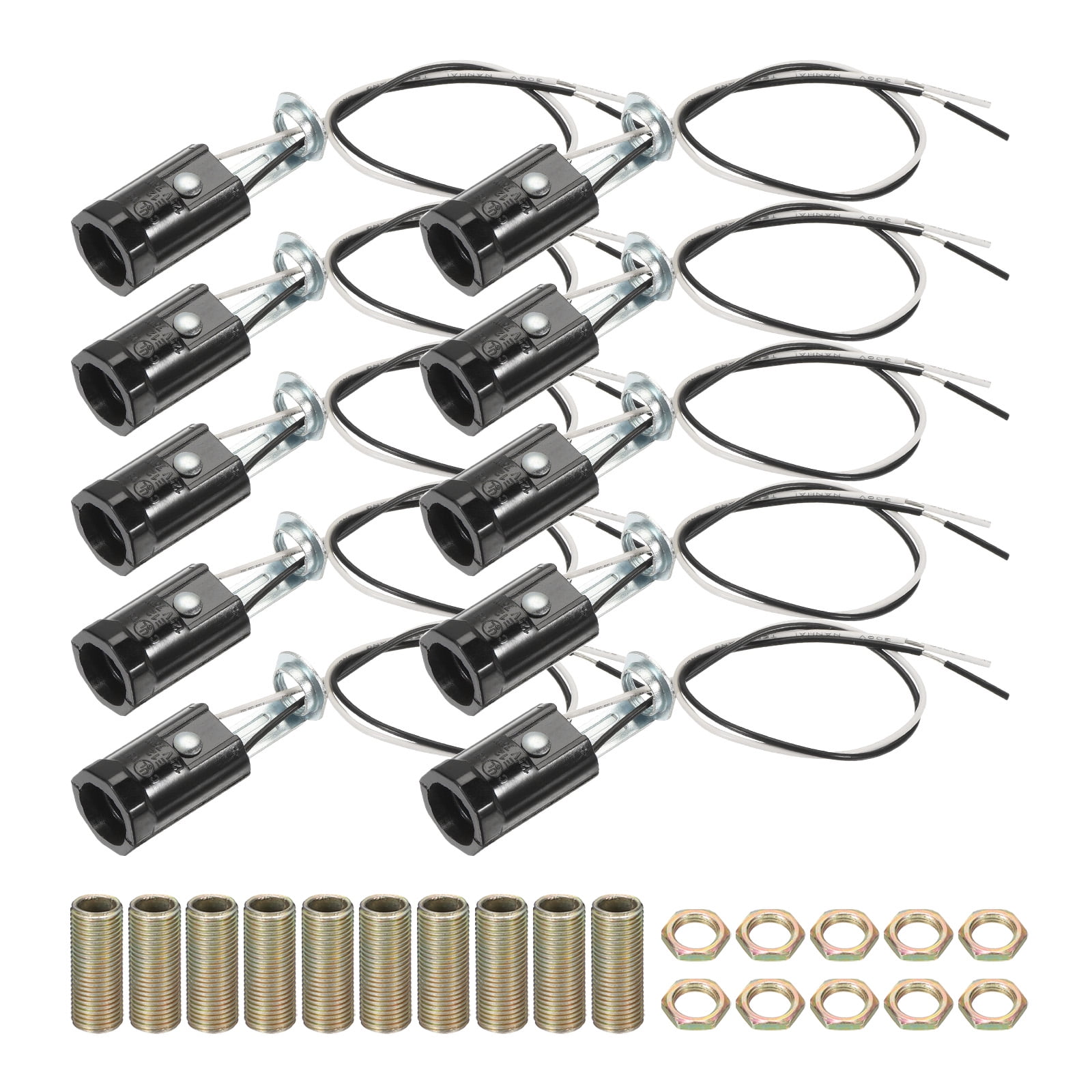 Uxcell Candelabra Base Lamp Holder Light Socket, 10pcs UL Listed ...