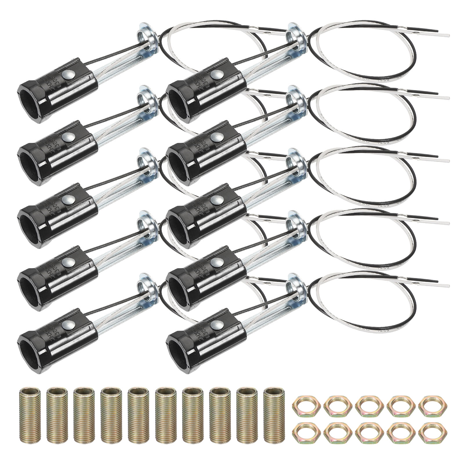 Uxcell Candelabra Base Lamp Holder Light Socket, 10pcs UL Listed ...
