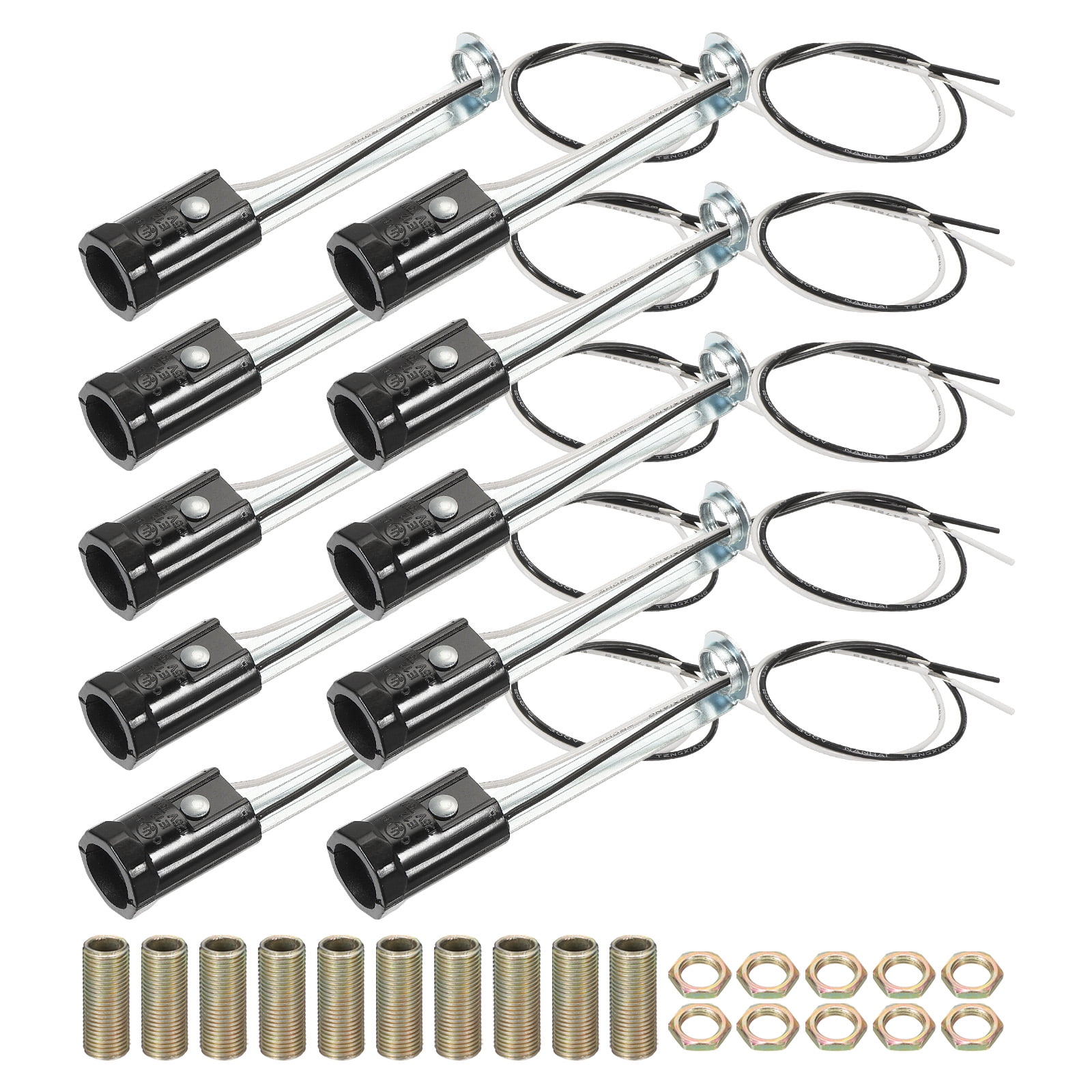 Uxcell Candelabra Base Lamp Holder Light Socket, 10pcs UL Listed ...