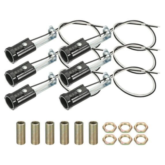 Uxcell Candelabra Base Lamp Holder Light Socket, 6pcs UL Listed Keyless ...