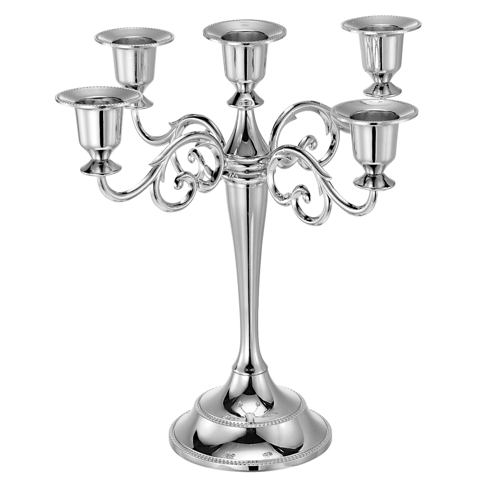 Uxcell Candelabra Candle Holders, 5 Arm Metal Candlestick Stand for ...