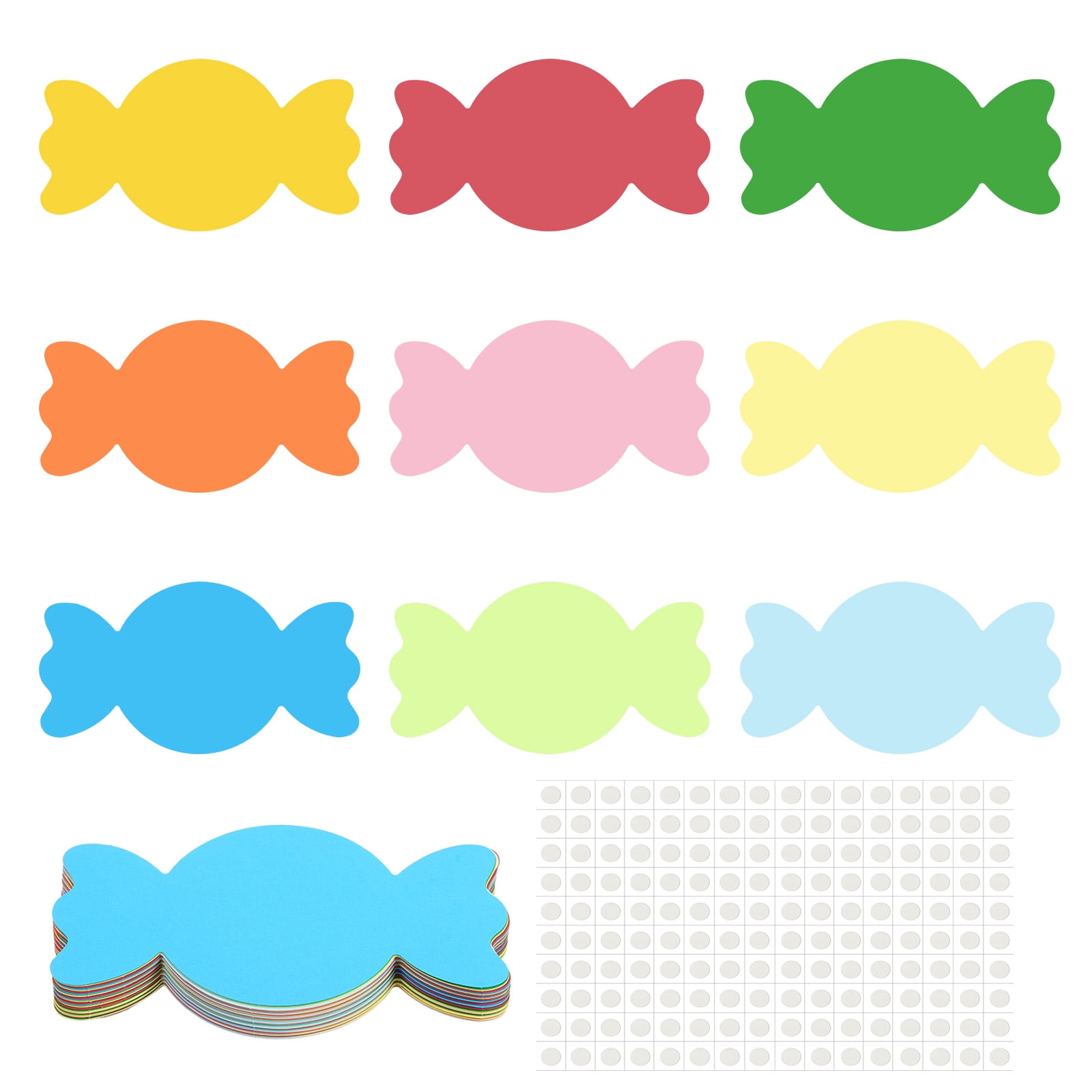 Uxcell Candy Cutouts, 144 Pack Paper Candy, Colorful Candy Cutout for ...