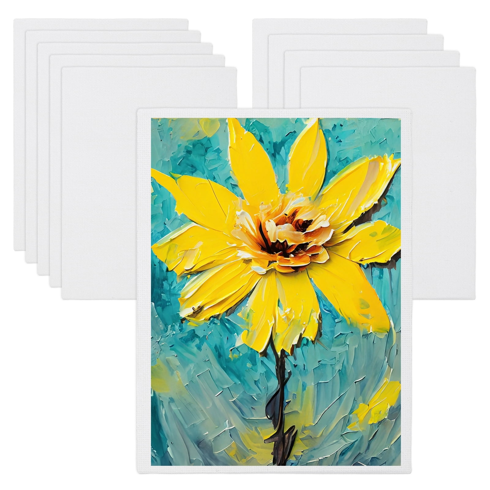 Uxcell Canvas Boards for Painting, 7x9" Cotton Blank Primed Art Canvas ...