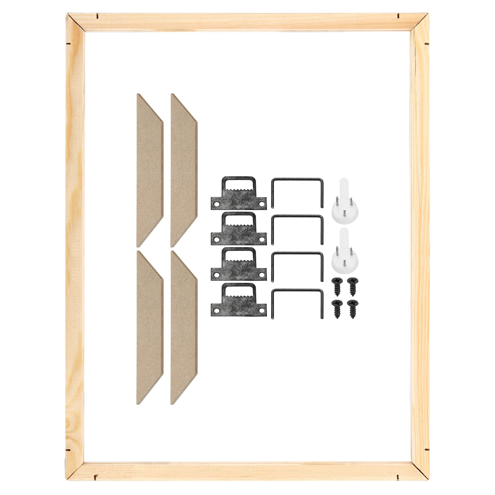 Uxcell Canvas Stretcher Bars Kit, 14x10 Inch Rectangle Solid Wood Frame ...