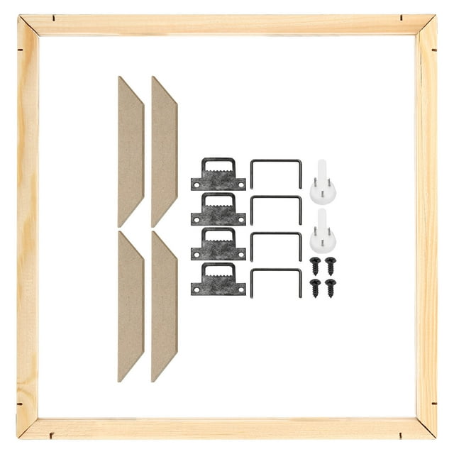 Uxcell Canvas Stretcher Bars Kit, 14x12 Inch Rectangle Solid Wood Frame ...