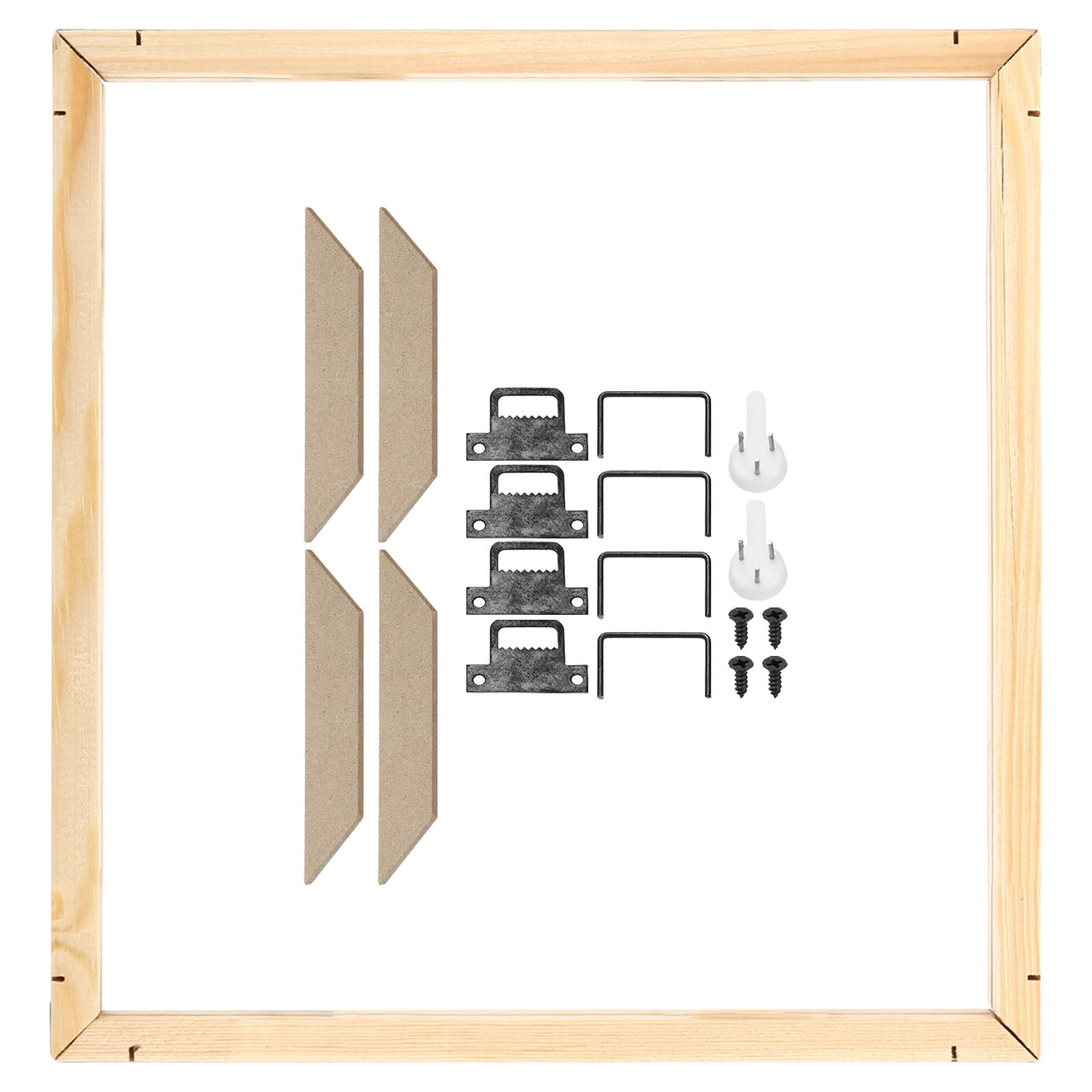 Uxcell Canvas Stretcher Bars Kit, 20x16 Inch Rectangle Solid Wood Frame ...