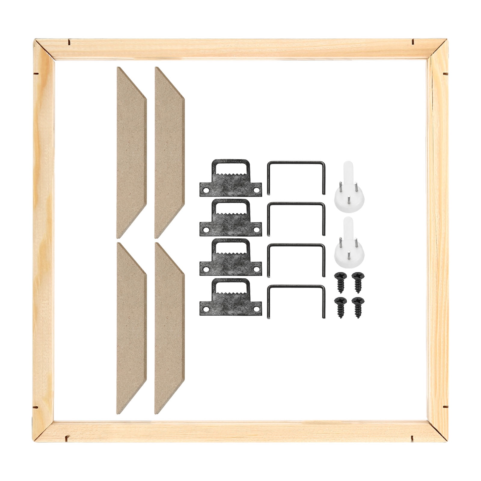 Uxcell Canvas Stretcher Bars Kit, 8x8 Inch Rectangle Solid Wood Frame ...