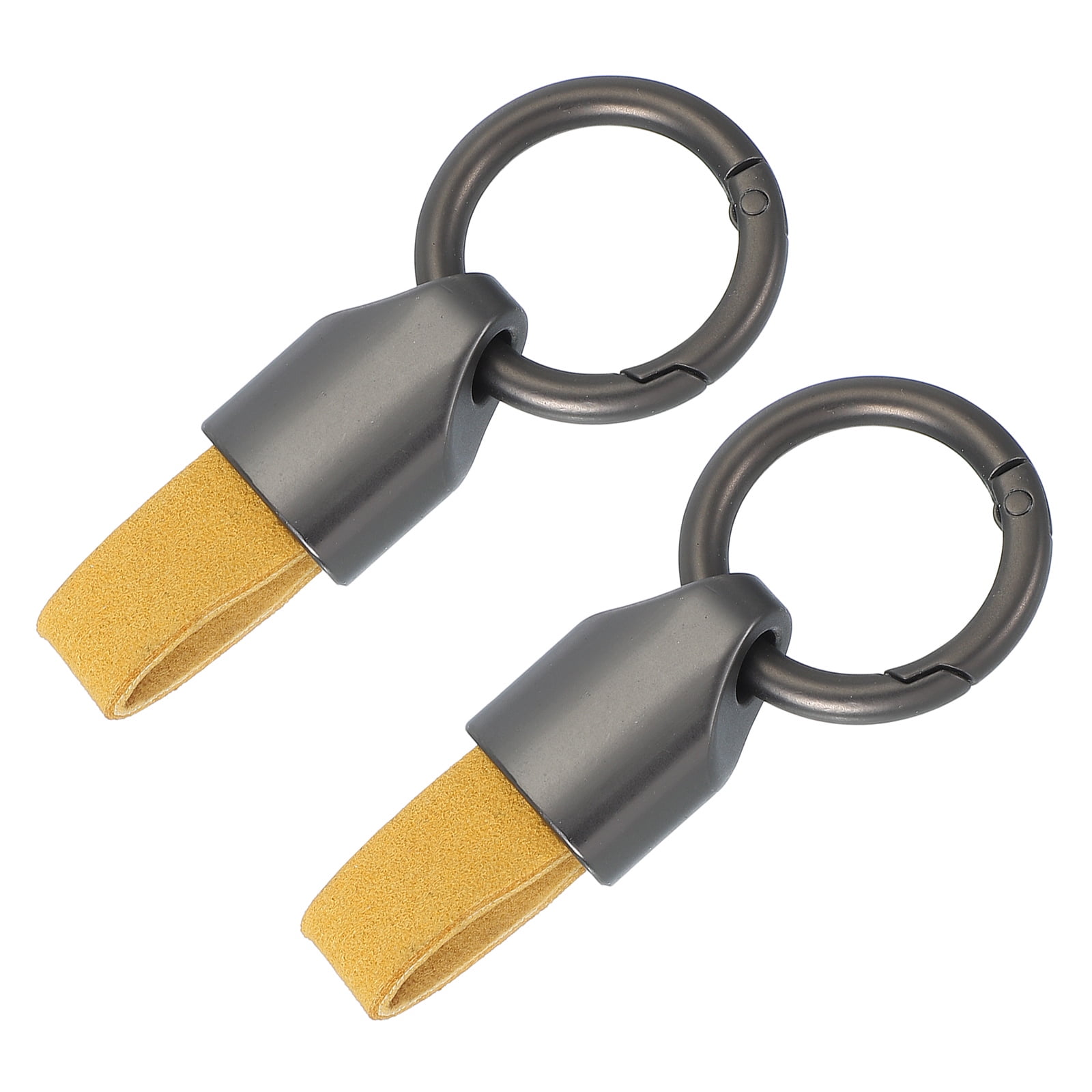 Uxcell Car Key Chain Detachable Leather Keychain, Spring Key Ring O ...