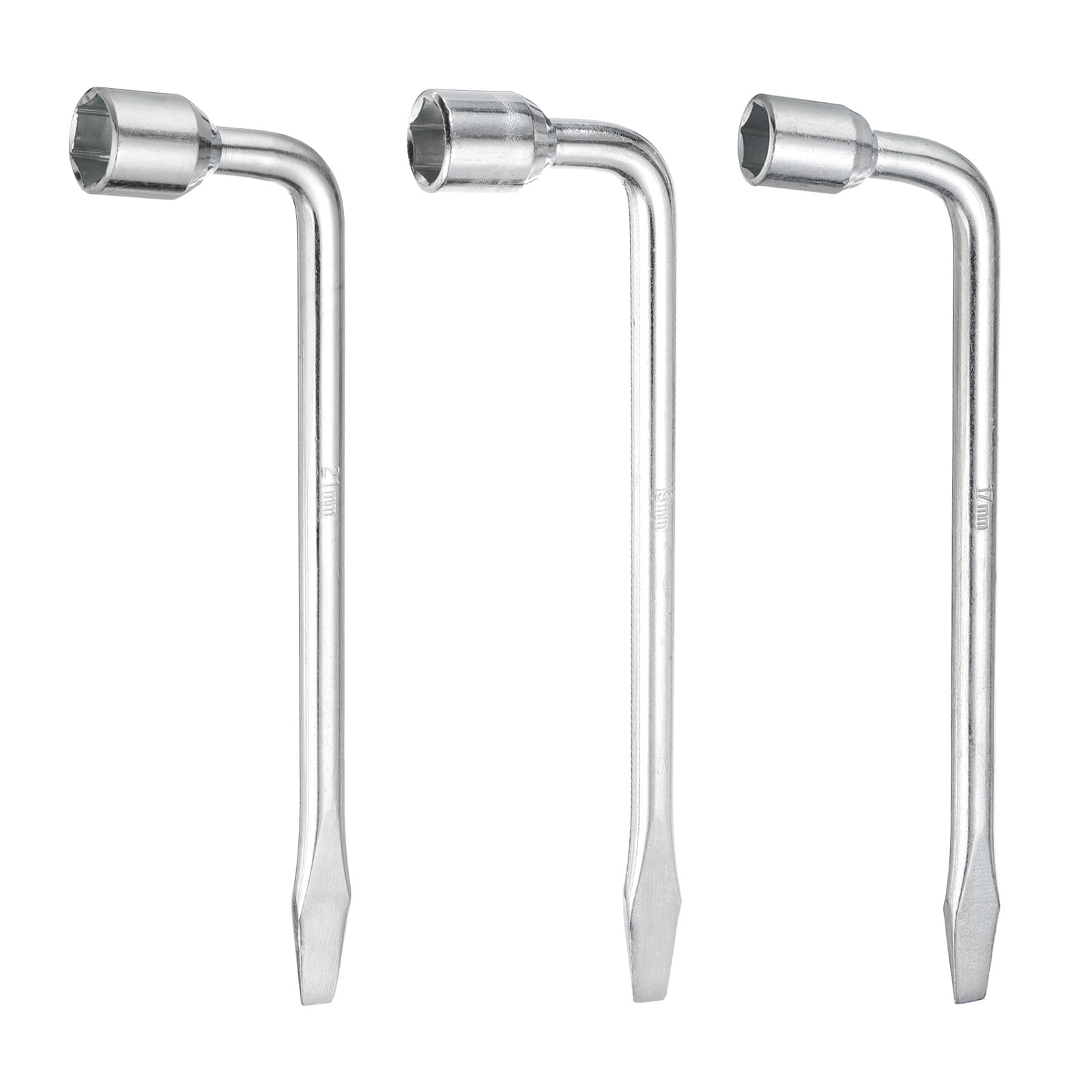 Uxcell Car Spare Tire Lug Wrench 17/19/21mm CR-V Steel l Type Slotted ...
